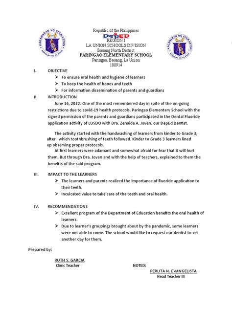 Dental Narrative Report Pdf