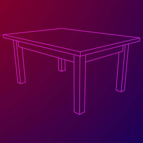 Premium Vector Table Furniture Wireframe