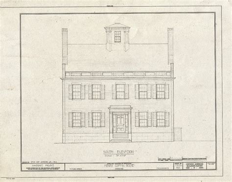 Blueprint Habs Mass10 Nant13 Sheet 6 Of 11 Henry Coffin House