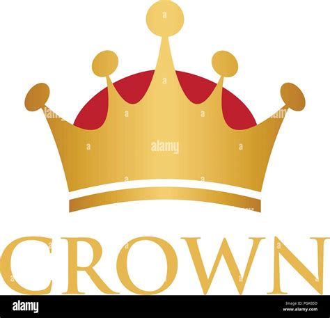 Illustration Of King Queen Crown Logo Design Template Stock Vector