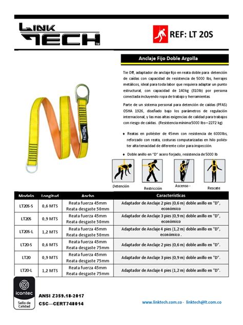Ficha Tec Tie Off 90 Cm Pdf Materiales Ingeniería De Edificación