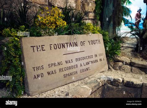 The Fountain Of Youth In St Augustine Florida Stock Photo Alamy
