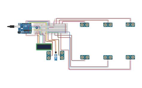 Circuit Design Smart Parking System Tinkercad