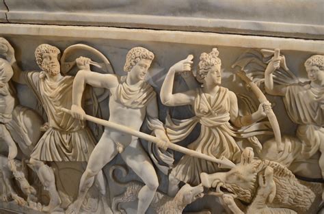 Sarcophagus With The Calydonian Boar Hunt Detail Palazzo… Flickr