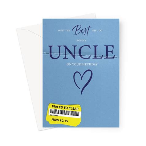 Funny Card For Uncle Funny Birthday Card For Uncle Birthday Etsy