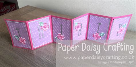 Paper Daisy Crafting Dainty Flowers Concertina Card For Live Facebook