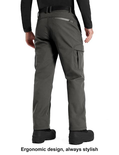 Free Soldier Mens Outdoor Softshell Fleece Lined Cargo