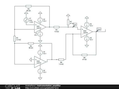 Instrumentationamplifier Circuitlab