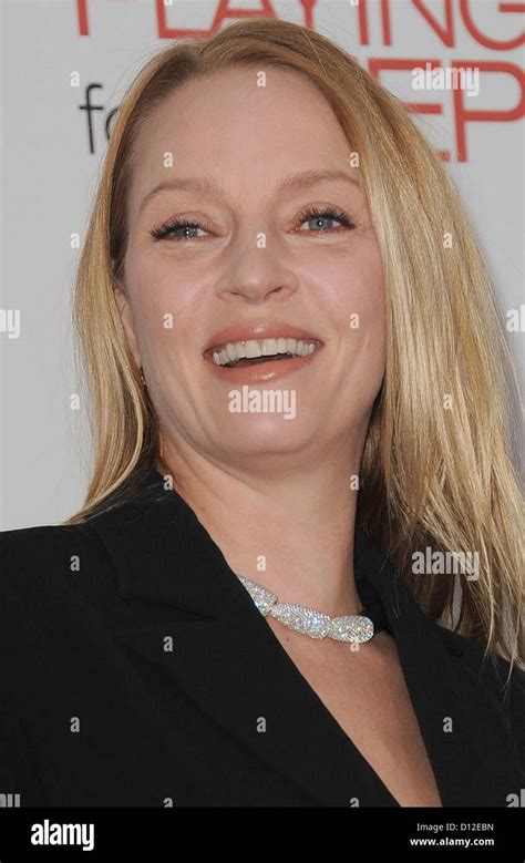 New York Usa Uma Thurman At Arrivals For Playing For Keeps Premiere