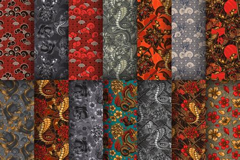 Samurai Bundle Of 26 Seamless Patterns