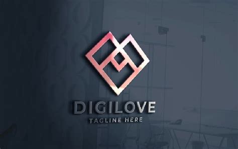digital love pro logo template 317820 templatemonster