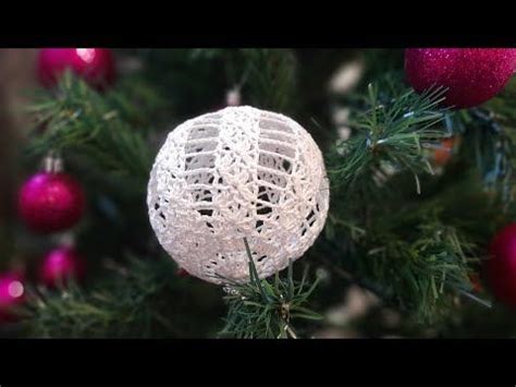 Glob Crosetat Ornament Pentru Brad Crocheted Globe Christmas Tree