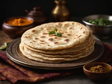 Premium Ai Image Traditional Indian Food Chapati The Phooli Roti Fulka Indian Bread Flatbread