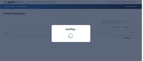 Dms 883 Email Templates Page Taking Too Long To Load Workterra Jira