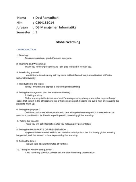 Structure Of Persentation Pdf Greenhouse Effect Greenhouse Gas