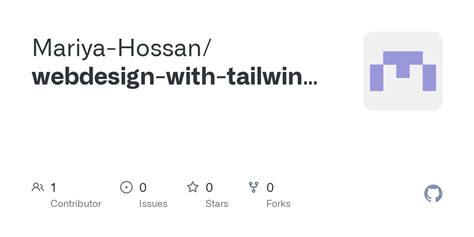 Github Mariya Hossanwebdesign With Tailwind Css