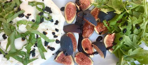 Fresh Fig Burrata With Basil And Balsamic Glaze