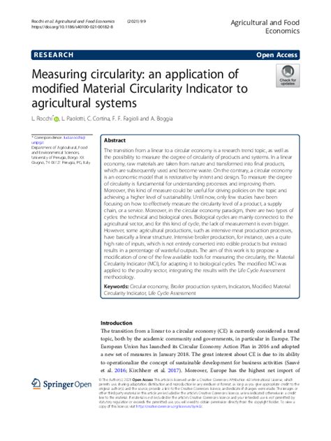 Pdf Measuring Circularity An Application Of Modified Material