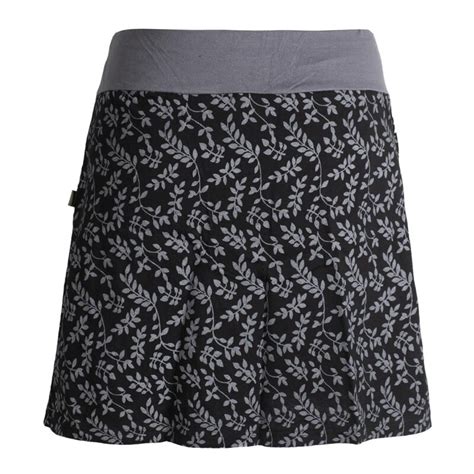 Vishes Kurzer Damen Baumwoll Rock Mit Blättern In Floralem Muster Bed