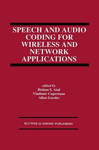 9780792393450 Speech And Audio Coding For Wireless And Network
