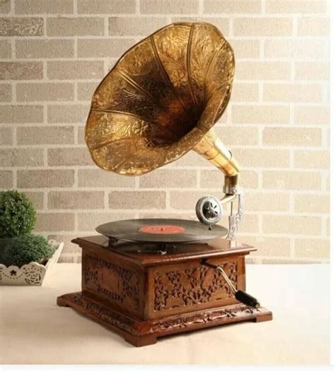 Vintage Hmv Gramophone Fully Functional Working Phonograph Win Up