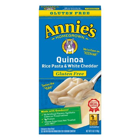 Annies Quinoa Rice Pasta And White Cheddar Gluten Free 6 Oz