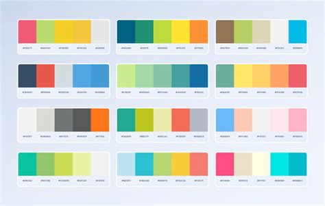 Color Palette Popular Colors Color Chart Patterns And Names Rgb Hex
