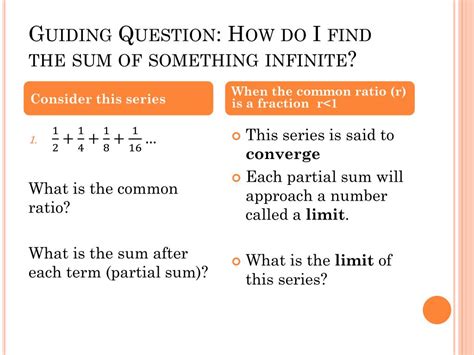 Ppt 125 Infinite Geometric Series Powerpoint Presentation Free