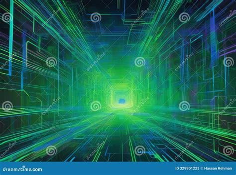 An Electrically Pulsating Digital Web Stock Illustration Illustration