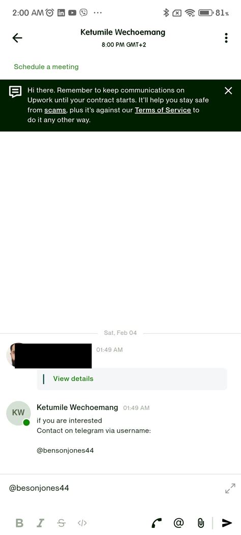 My First Upwork Invite But I Think Its A Red Flag R Upwork
