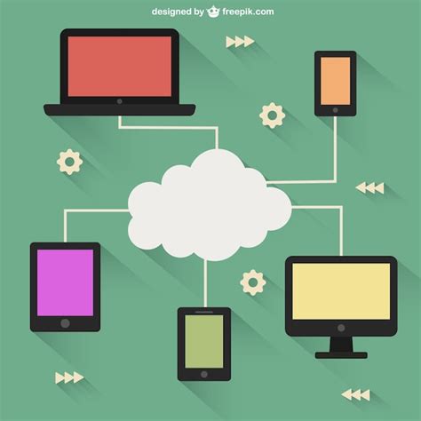 Free Vector Flat Cloud Concept Vector