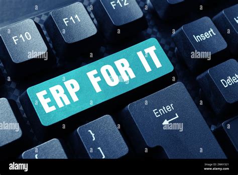 Writing Displaying Text Erp For It Business Concept Enterprise