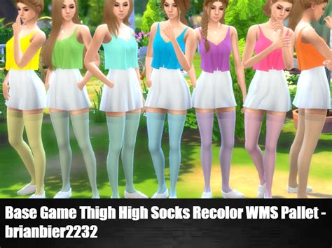 The Sims Resource Base Game Thigh High Socks Recolor