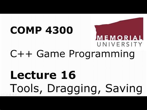 Free Video Game Programming Saving Tools Drag And Drop Lecture 16
