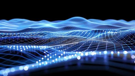 Abstract Network Grid Data Visualization Background Stock Illustration