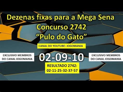 Resultado Mega Sena 2742 Estudo Dos Membros Do Canal JogoMania YouTube