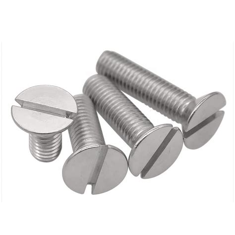 Stainless Steel A2 A4 Slotted Countersunk Head Screw DIN963 3 16 2
