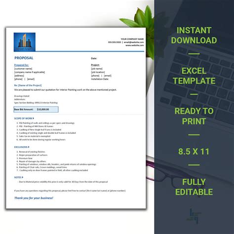 Excel Proposal Template
