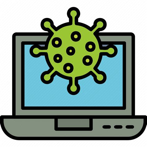virus attack bug laptop computer hacking cyber icon download on iconfinder