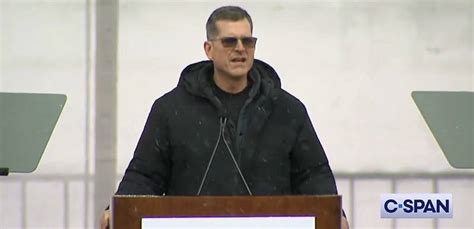 Watch Michigan Coach Jim Harbaugh Gives Short Speech At March For Life
