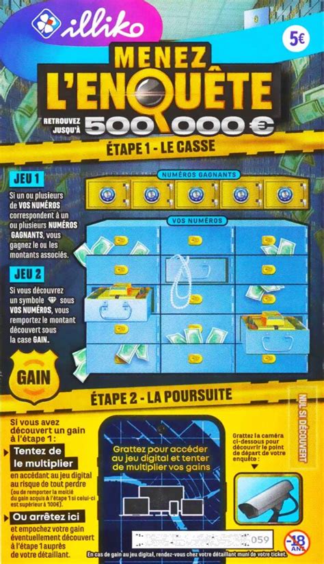 Ticket à Gratter Menez l Enquête le phygital à 500 000