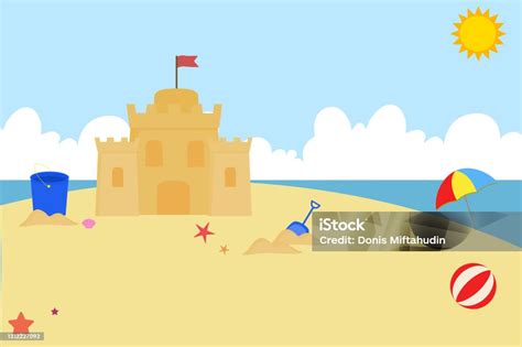 Beach Background Vector Stock Illustration Download Image Now Beach