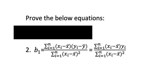 Solved Prove The Below Equations Chegg Com