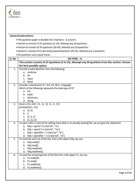 cs xii 2021 22 term i qp set a pdf control flow pointer