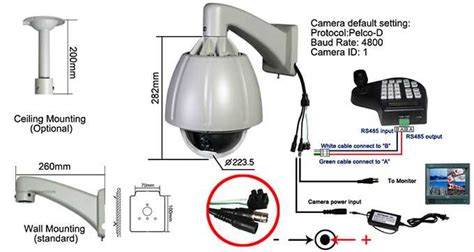 wiring diagram for pelco ptz camera