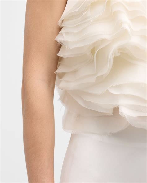 Simkhai Kirsten Strapless Ruffle Crop Top Neiman Marcus