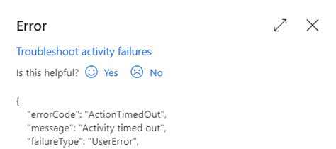 Azure Data Factory Grab Timeout Message Stack Overflow