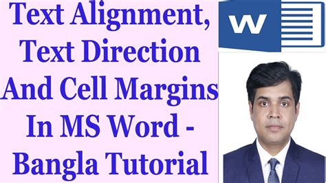 Text Alignment Text Direction And Cell Margins In MS Word Bangla