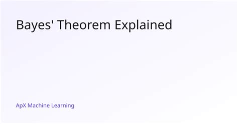 bayes theorem explained