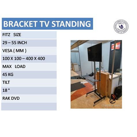 Bracket TV LED LCD Standing Adjustable 55 50 49 45 43 40 32 Inch Dilengkapi Roda Shopee Indonesia